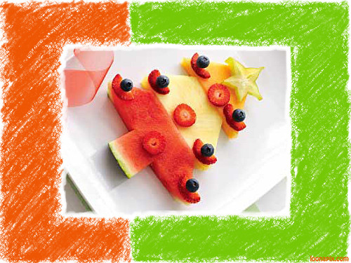 Árbol navideño de frutas para niños. | Consejo Nutricional